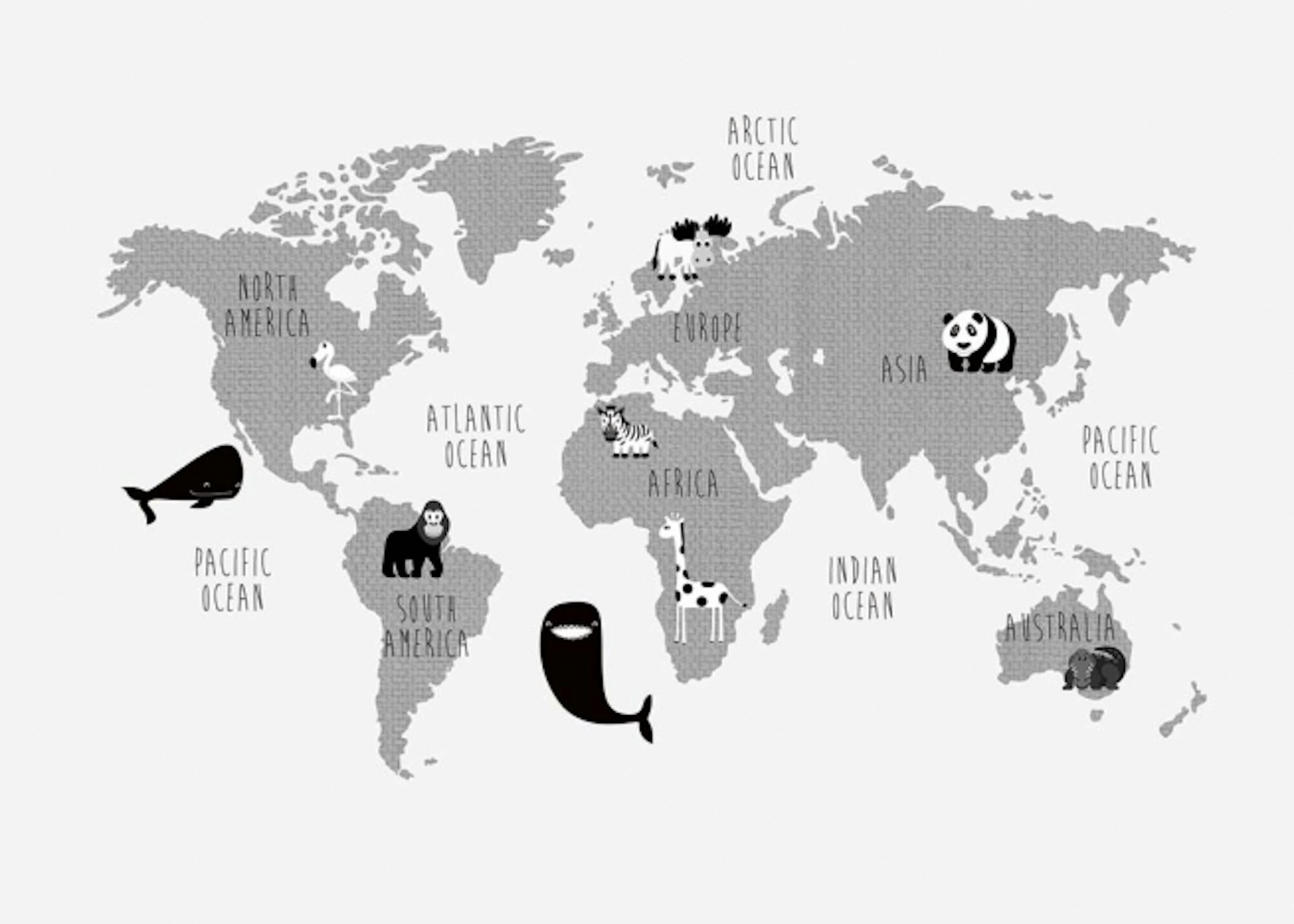 Posters do mapa do mundo em várias cores e designs | Desenio.pt