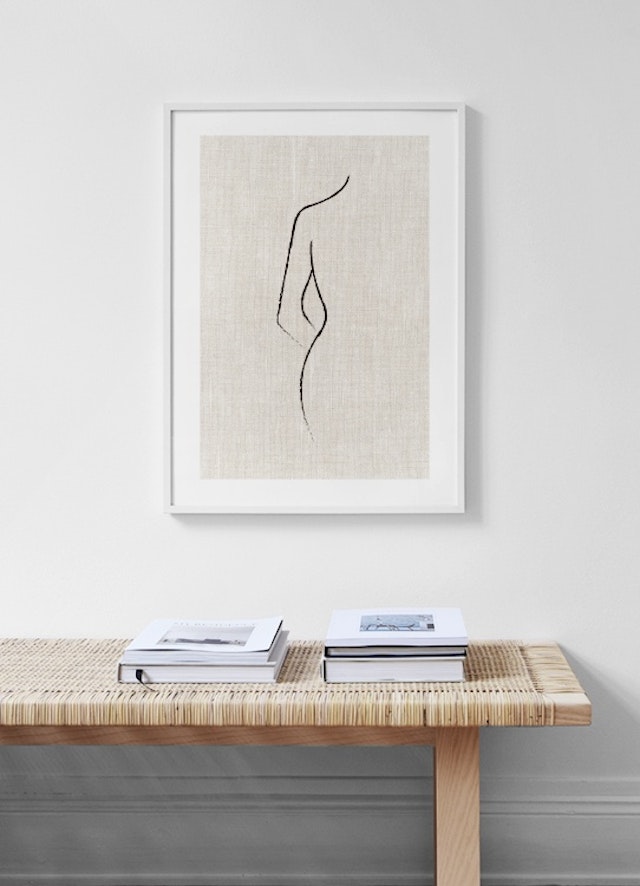 Texture Line Curve Poster
