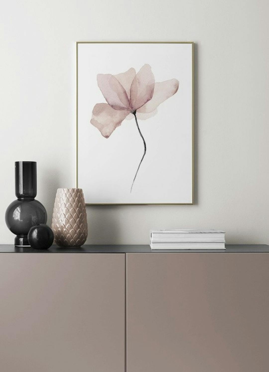 Aquarelle Flower Poster - Pink illustration - desenio.co.uk