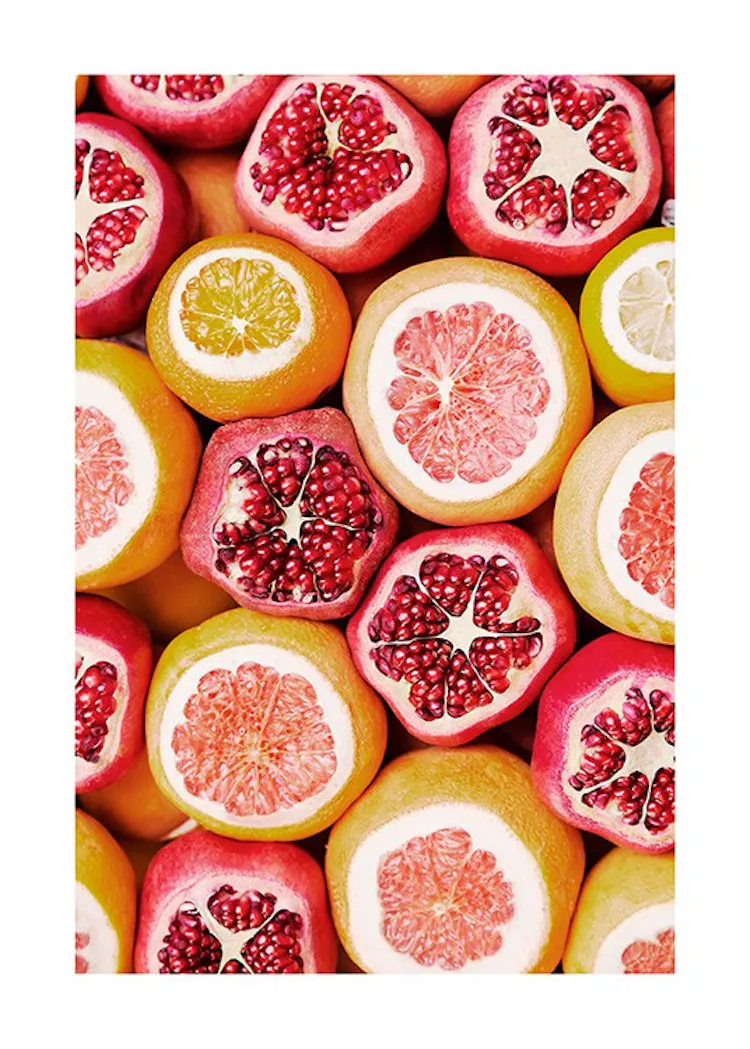 Exotic Fruits Poster - Fruta colorida - Desenio.es