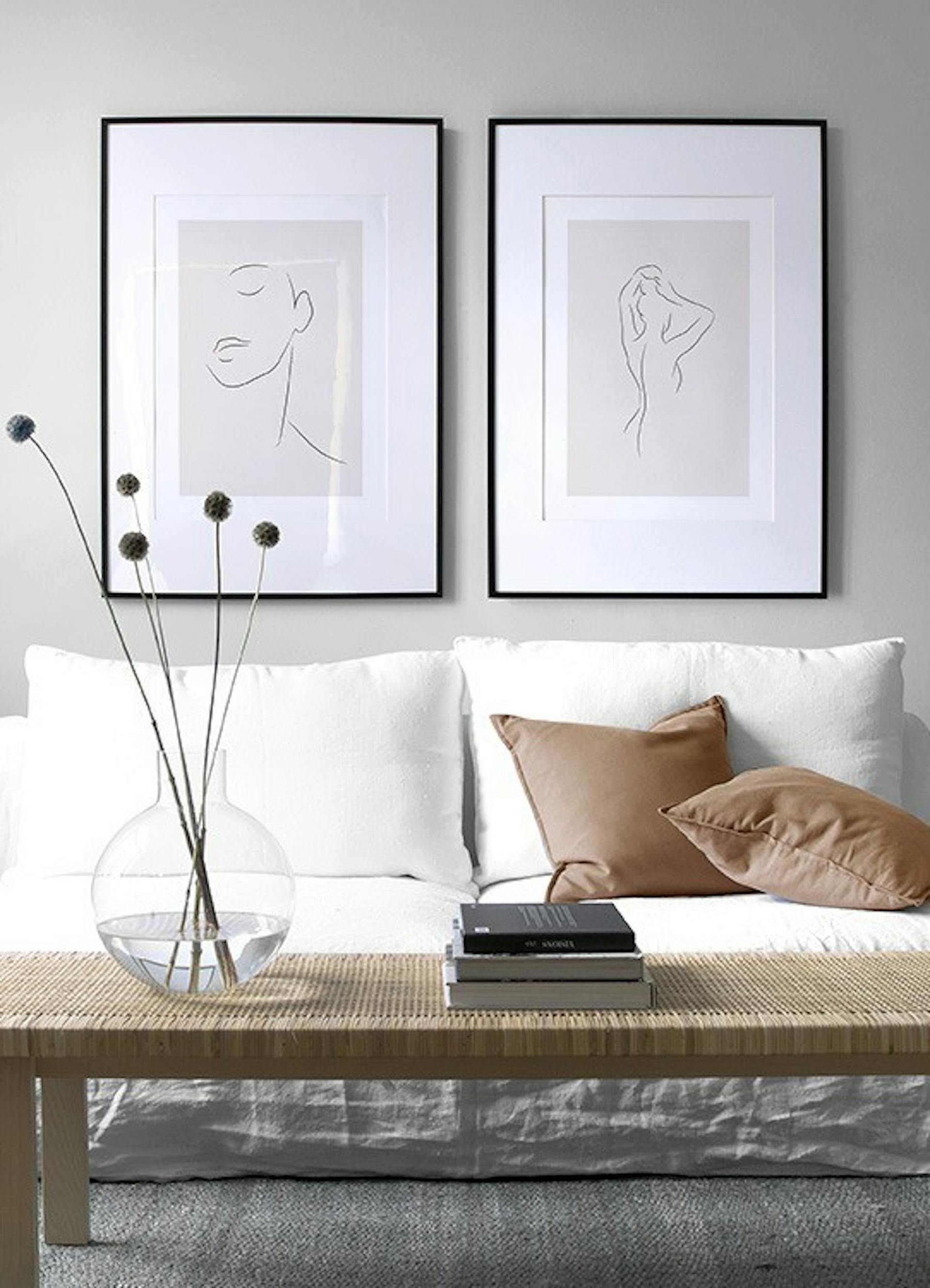 Simple Lines No2 Poster - Line art gezicht - Desenio.nl