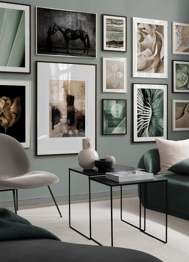 Beige Art Poster - Abstract beige and black - desenio.com