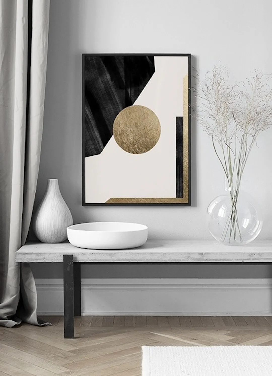 Metallic Graphics Poster - Gold circle - desenio.com