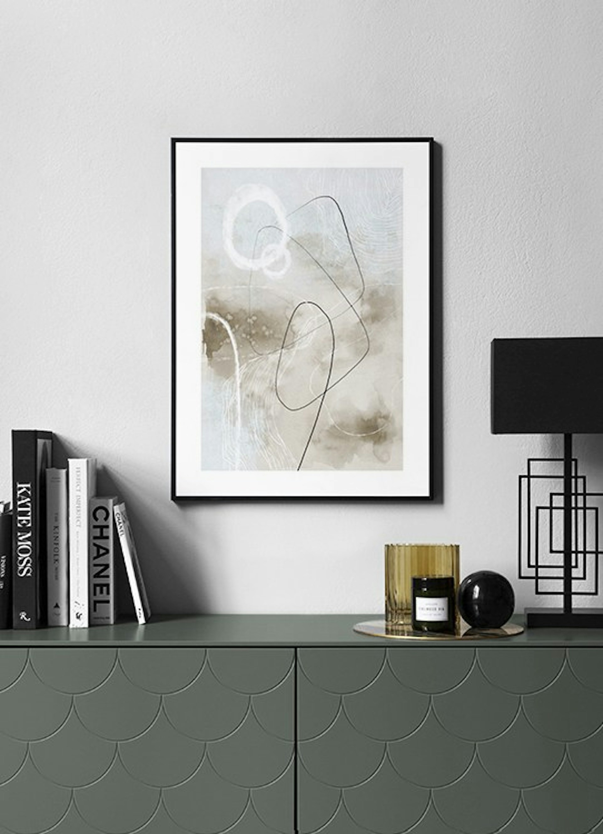 Soft Abstract Lines No2 Poster