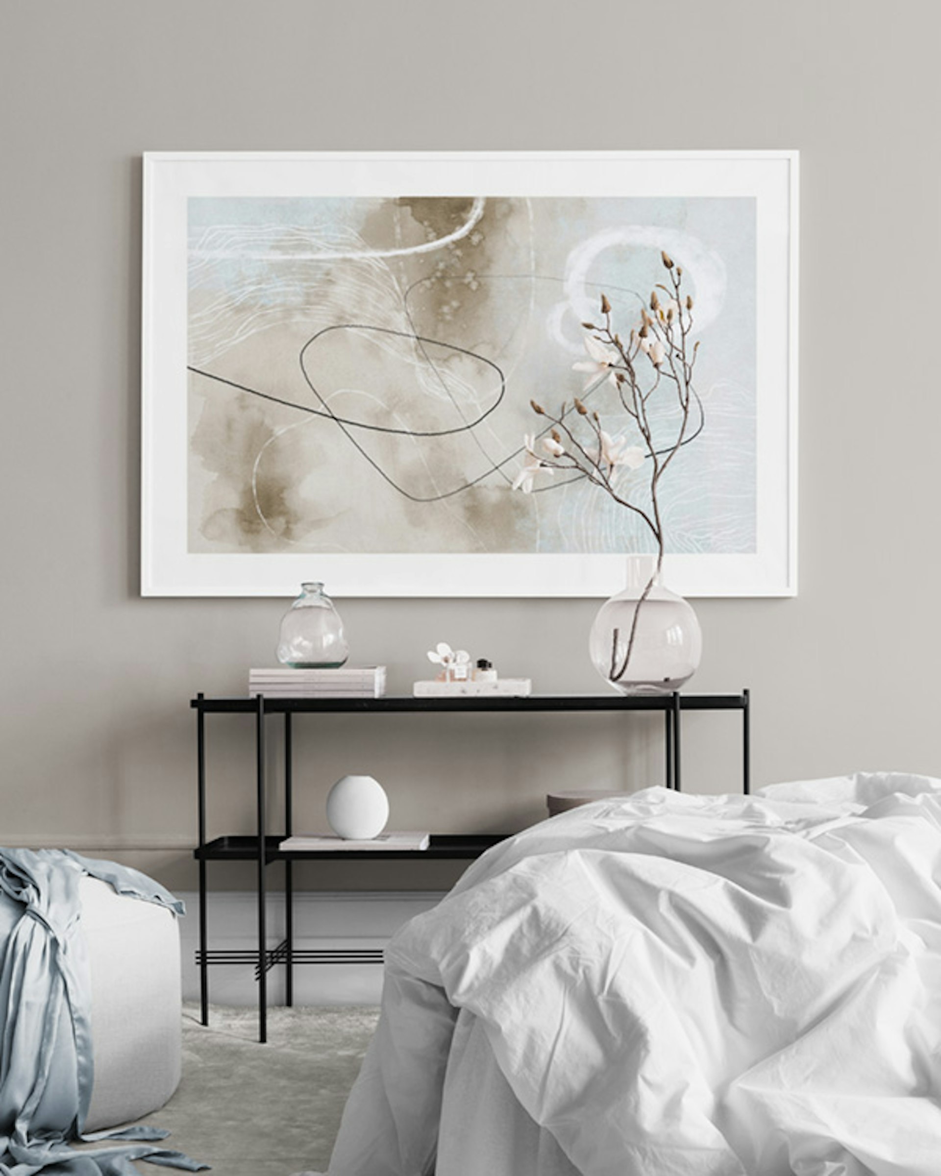 Soft Abstract Lines No2 Poster