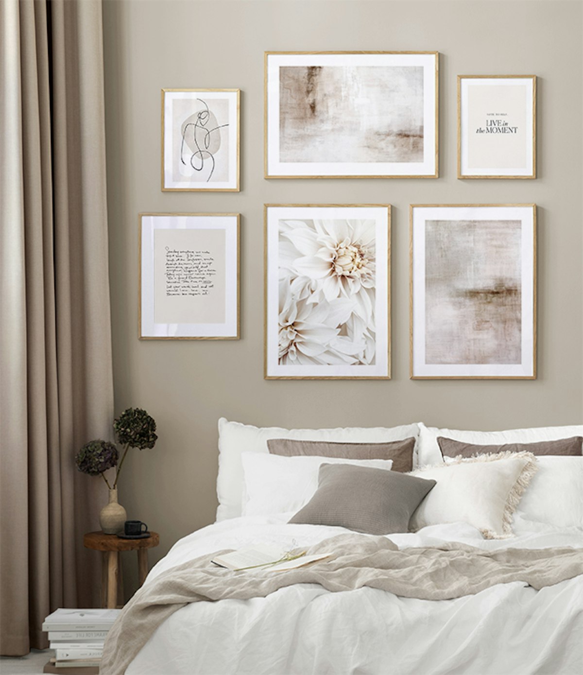 Bedroom inspiration | Posters and art prints in picture walls and collages