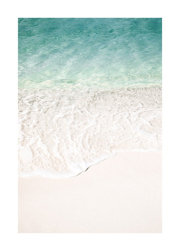 White Sand Beach Poster