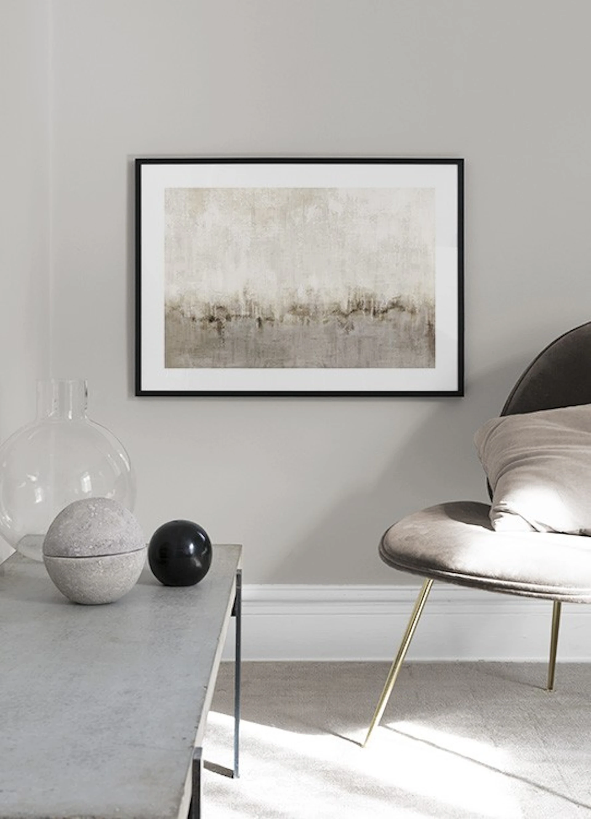 Abstract Scenery No1 Poster - Beige målning - desenio.se