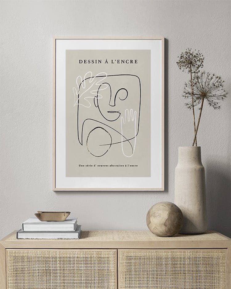 French Sketch No1 Poster - Abstract illustration - desenio.com