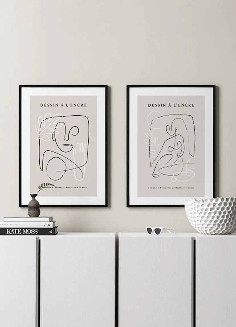 French Sketch No1 Poster - Abstract illustration - desenio.com
