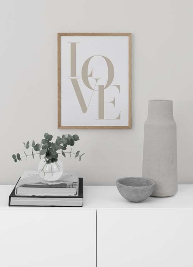 Love Beige Poster - Poster testo - desenio.it
