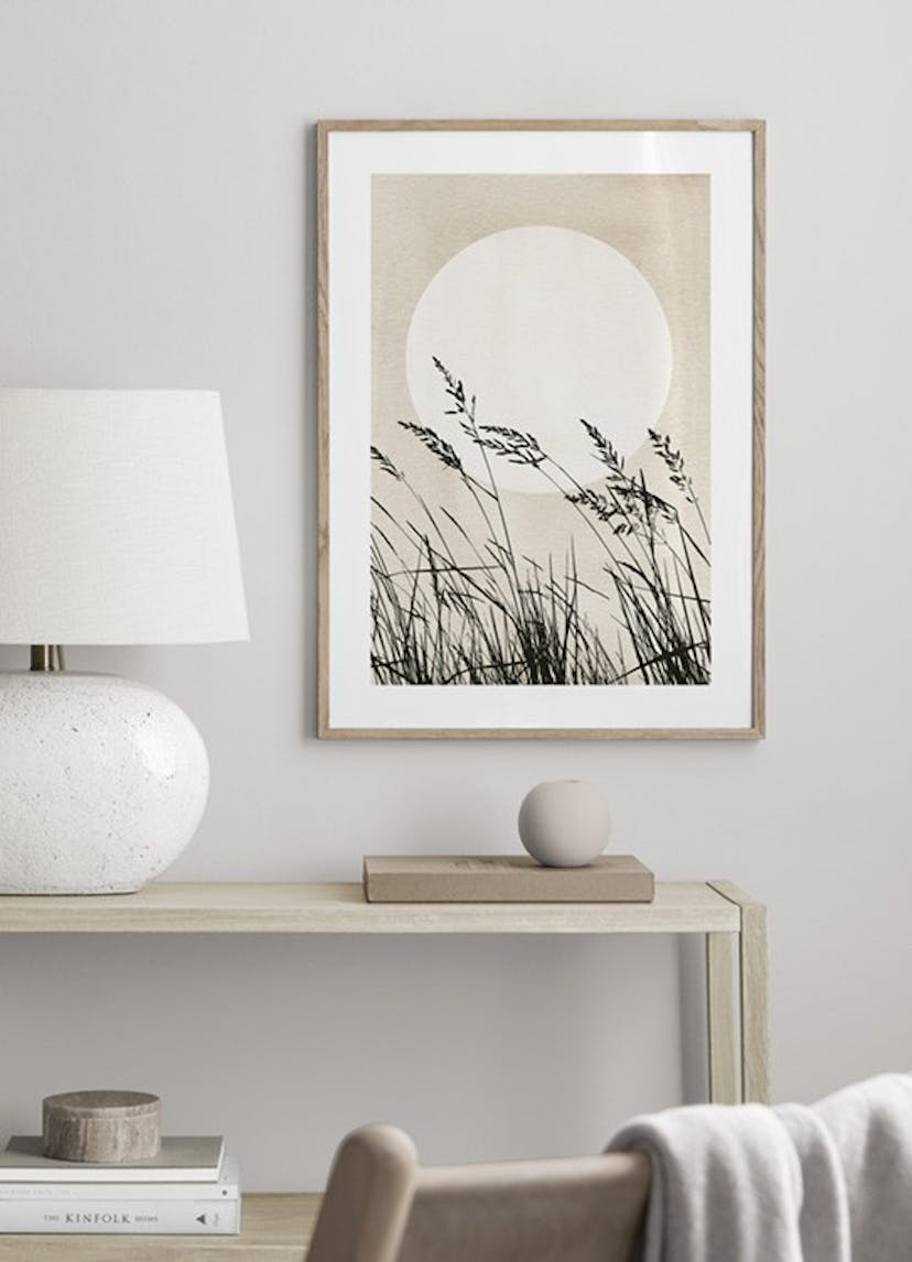 Sunset Reeds Poster - Black reeds - desenio.com