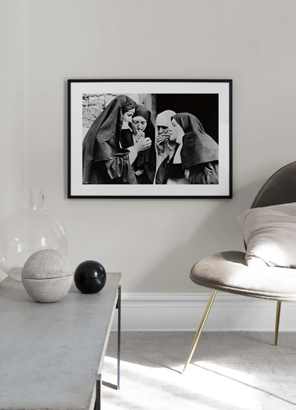 Nuns Smoking Poster - Smoking nuns - desenio.com
