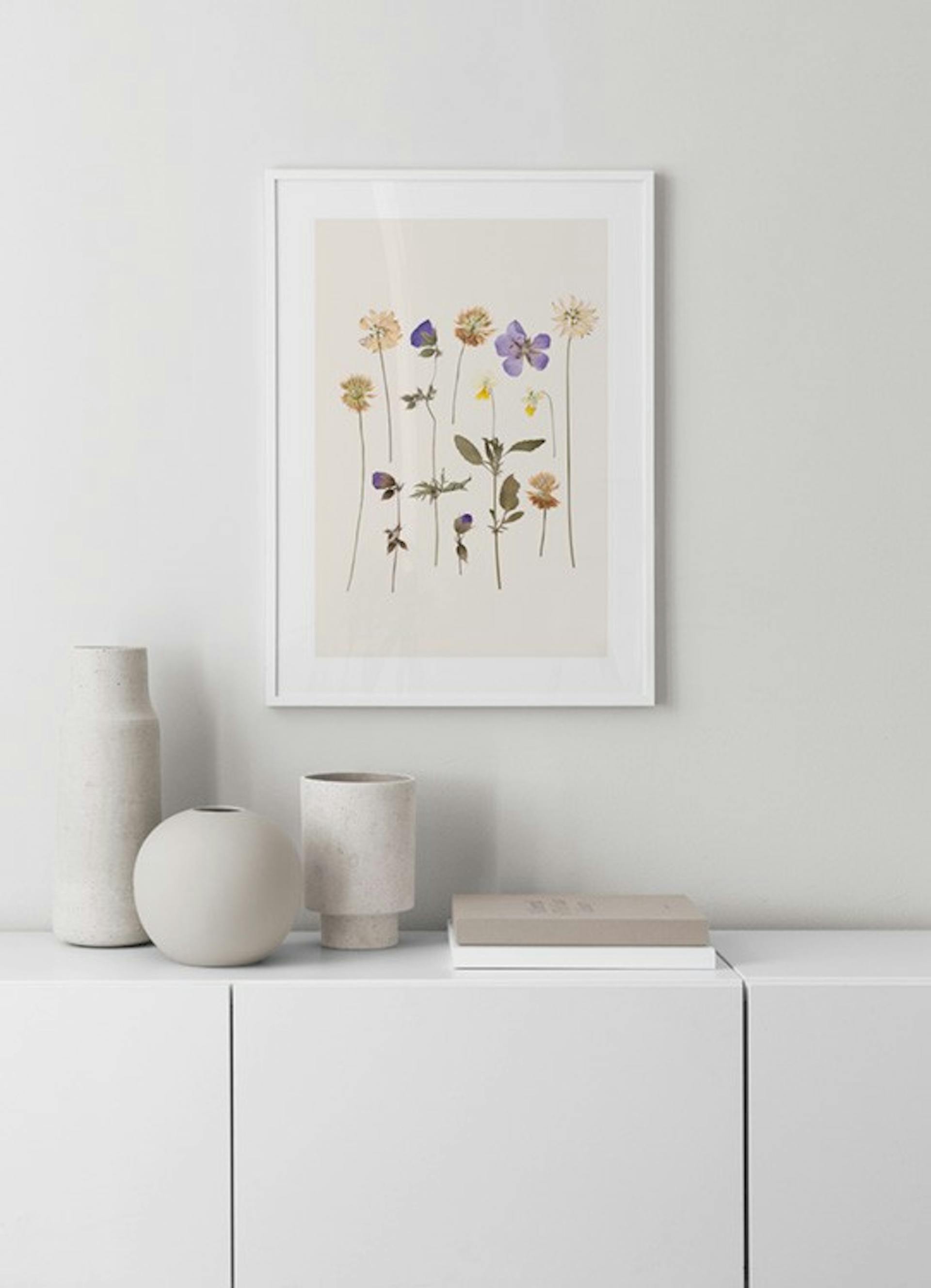 Pressed Flowers No2 Poster - Wild pressed flowers - desenio.com.au