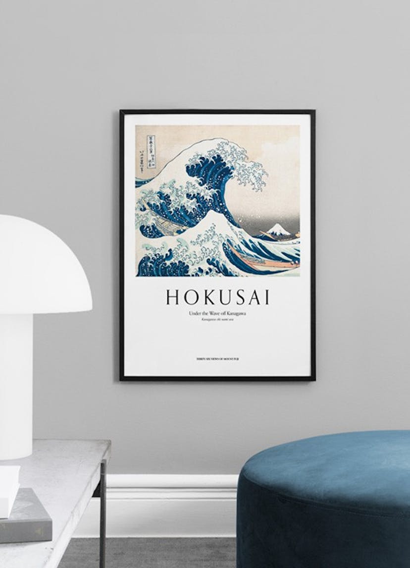 Hokusai - The Great Wave Poster - Ola azul - desenio.es