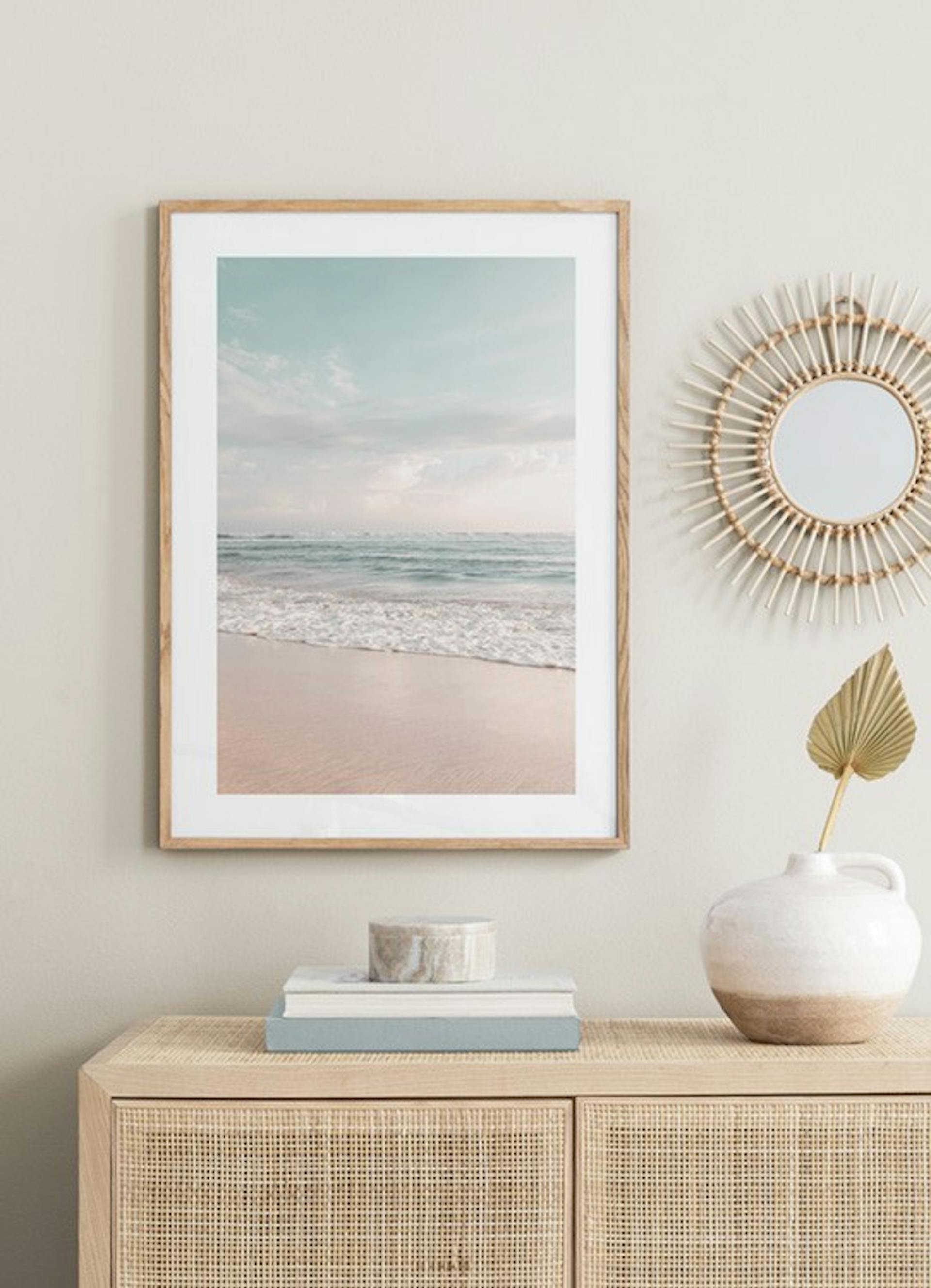 Tropical Beach Poster - Light blue ocean - desenio.co.uk