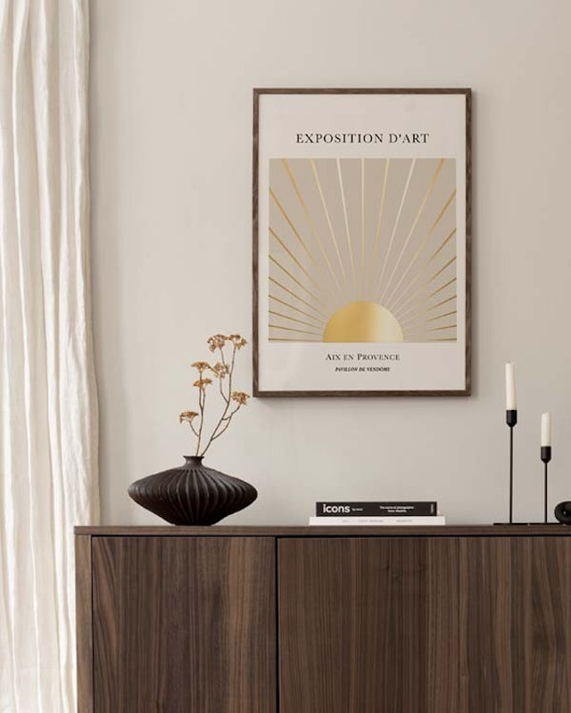 Kandinsky - Upward Poster - Grönt abstrakt ansikte - desenio.se