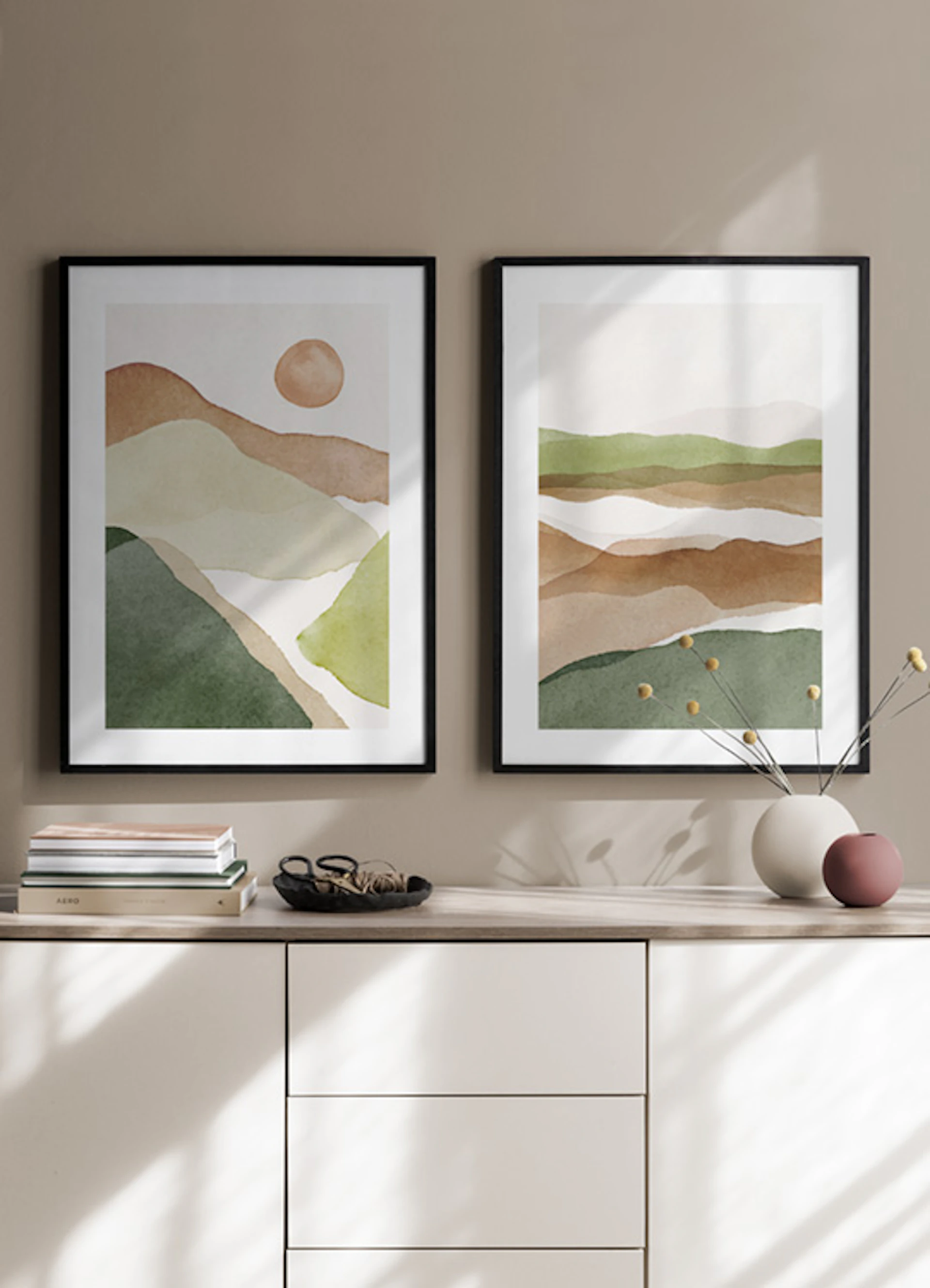 Aquarelle Landscape No1 Plakát - Akvarel krajiny - desenio.cz