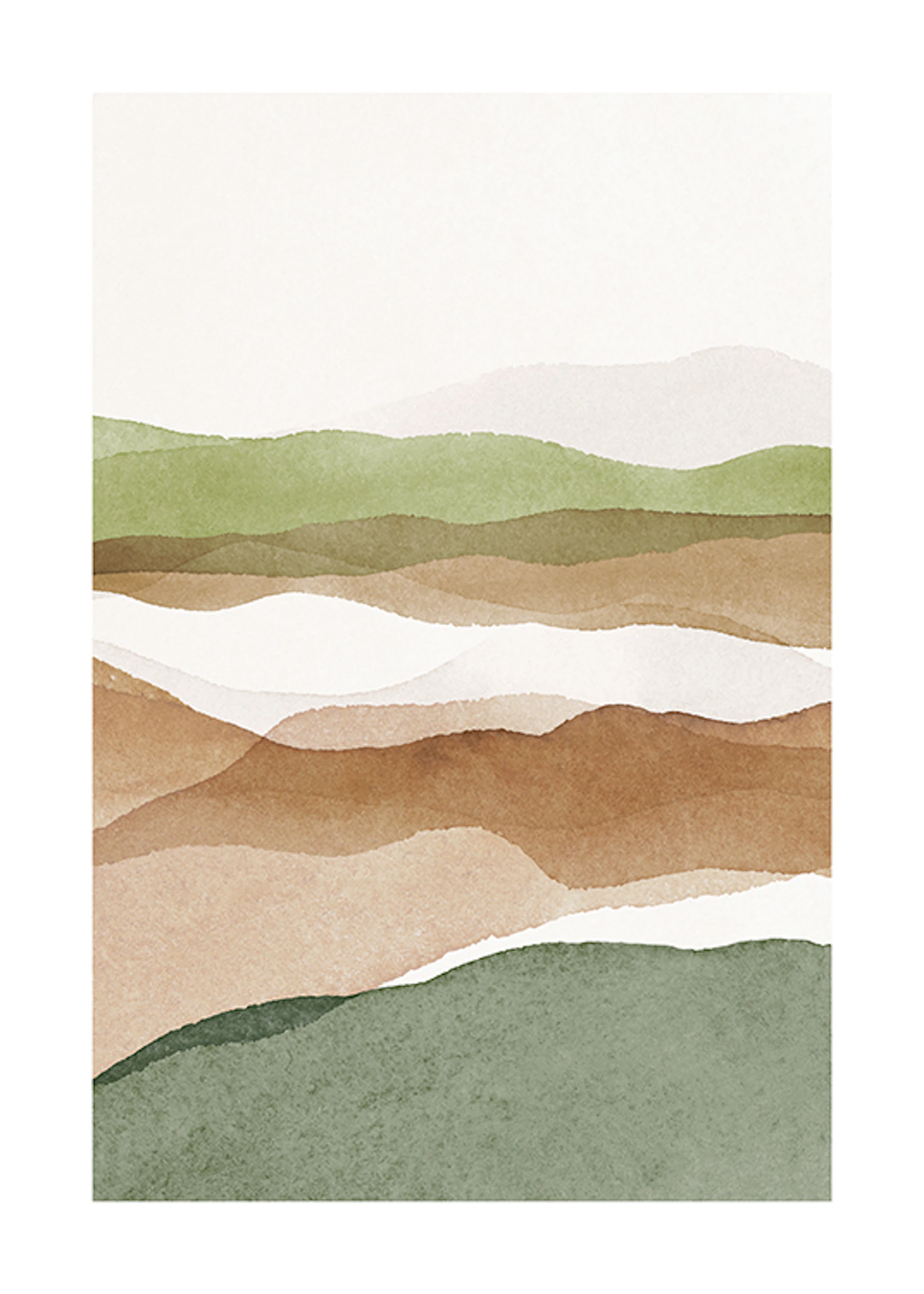 Aquarelle Landscape No2 Plakát - Akvarel abstraktní krajiny - desenio.cz