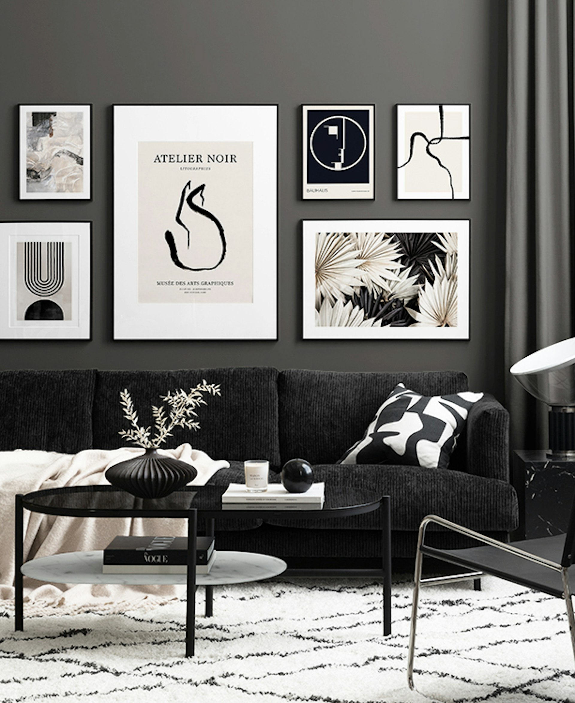 Abstract Greyscale No2 Poster