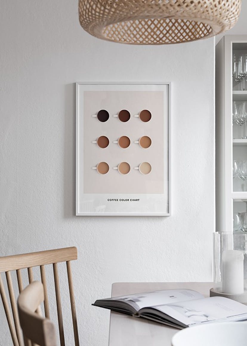 Coffee Color Chart Poster - Tonalidades de café - desenio.es