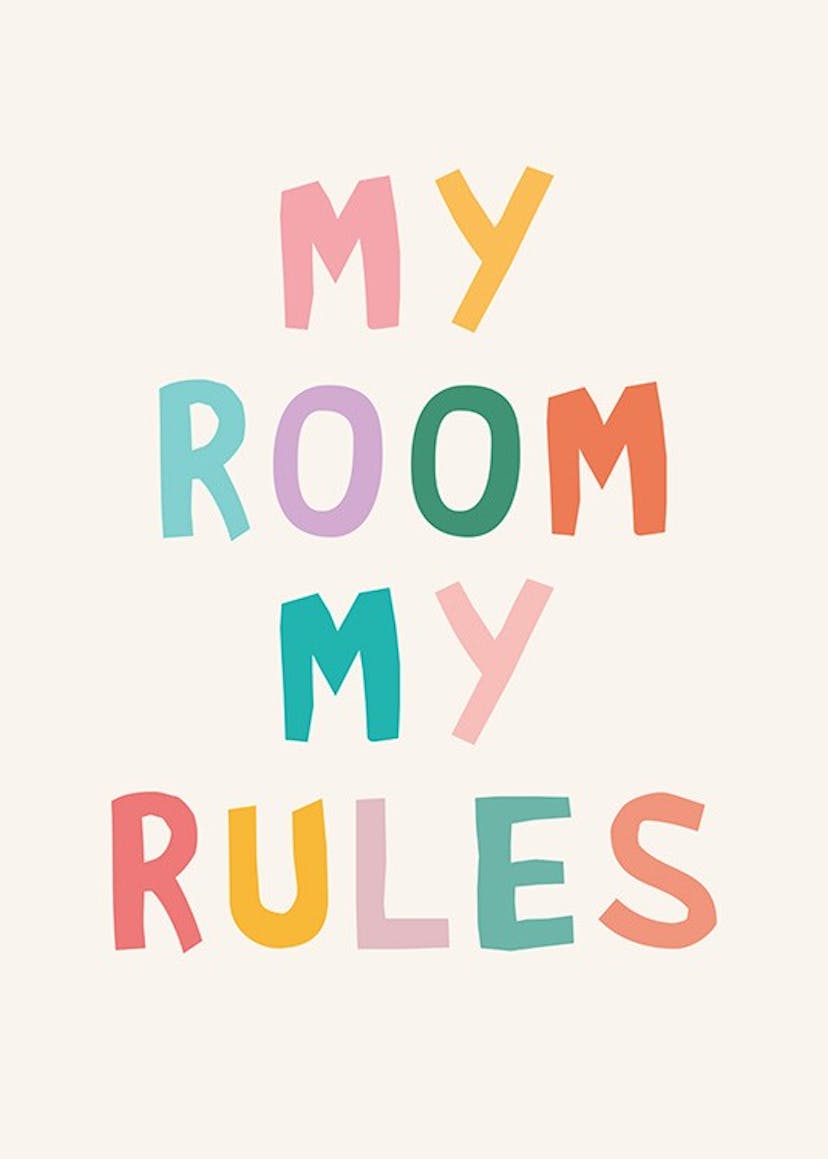 My Room My Rules Plakát - Citát My room my rules - desenio.cz