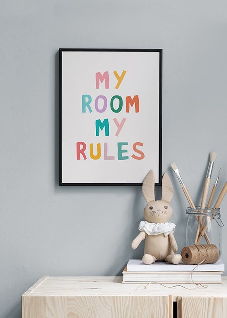 My Room My Rules Poster - My room my rules quote - desenio.nl
