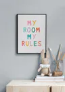 My Room My Rules Poster - My room my rules quote - desenio.co.uk