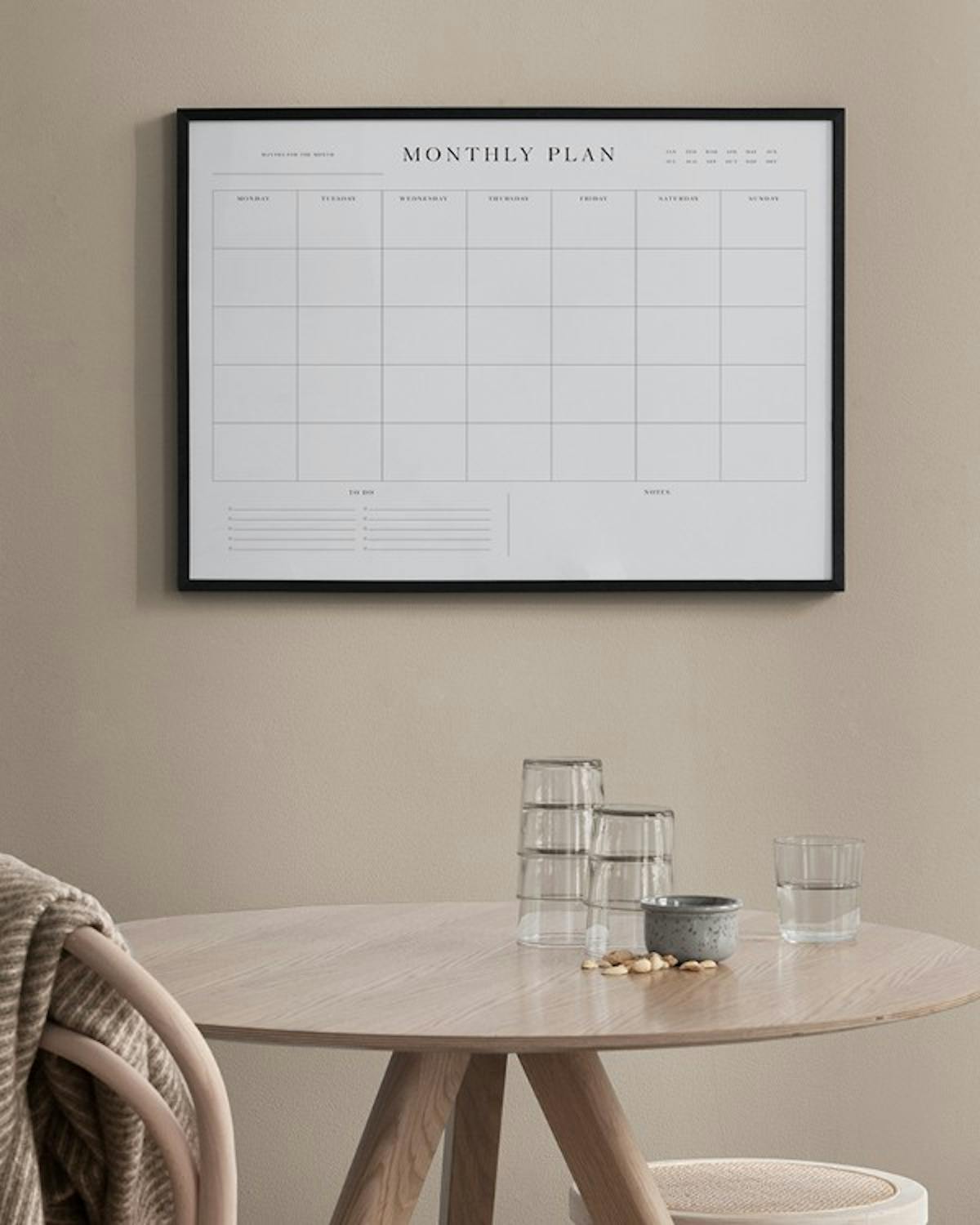 Monthly Planner Poster - Planner mensile bianco - desenio.it