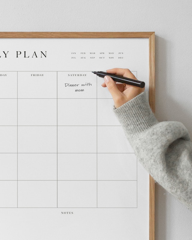 Monthly Planner Poster - Witte maandplanner - desenio.be