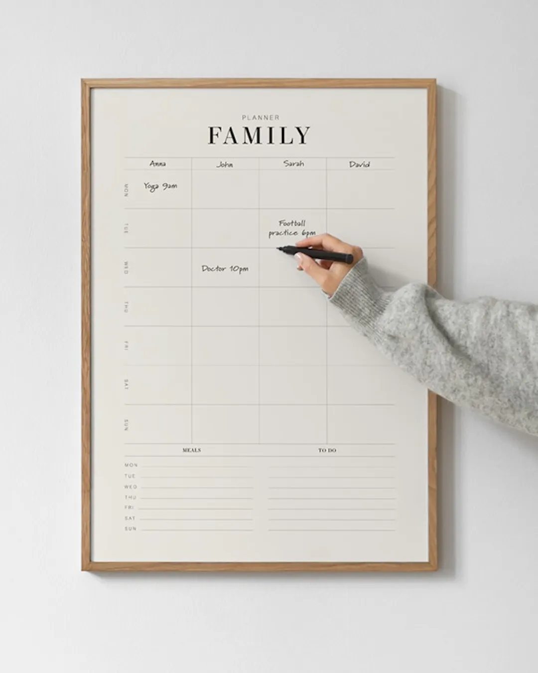 Weekly Family Planner Poster - Planificador familiar por semana ...