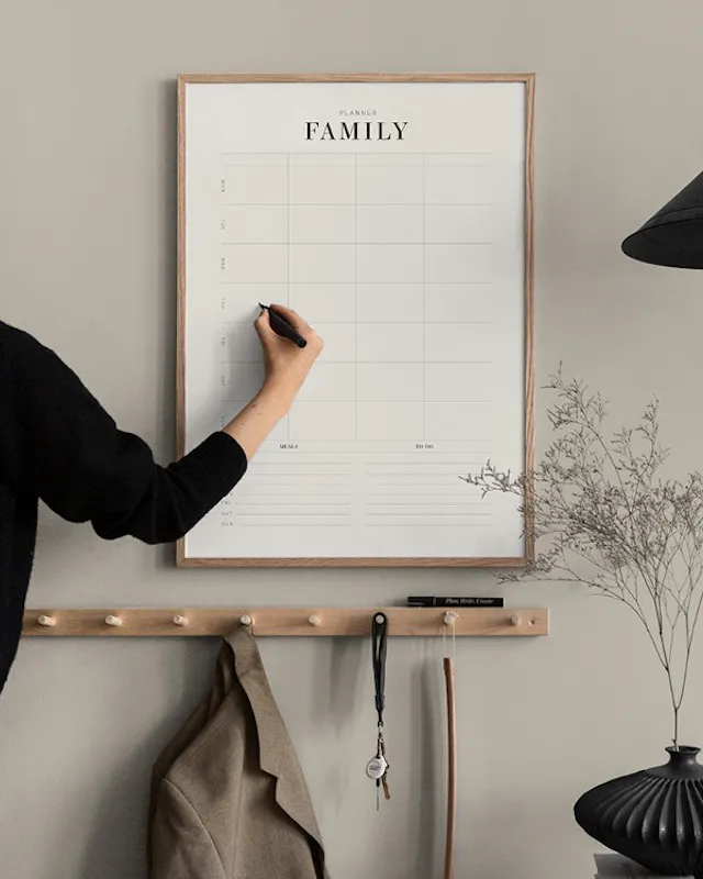 Weekly Family Planner Poster - Planificador familiar por semana ...