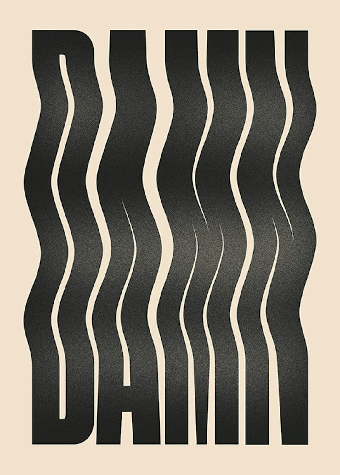 Damn Poster - Damn typography - desenio.co.uk