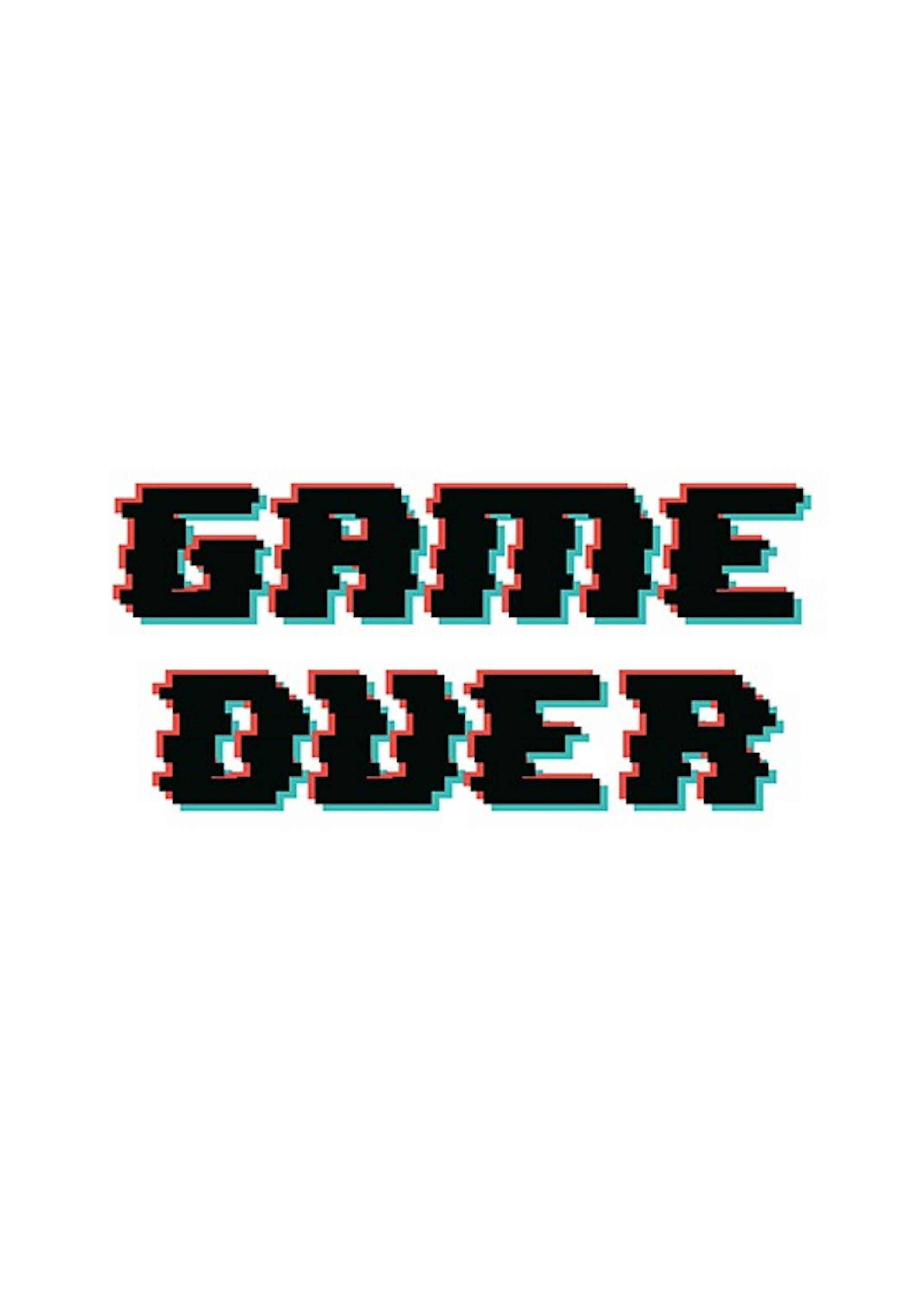 Game Over Poster - Game over tipografia - desenio.pt
