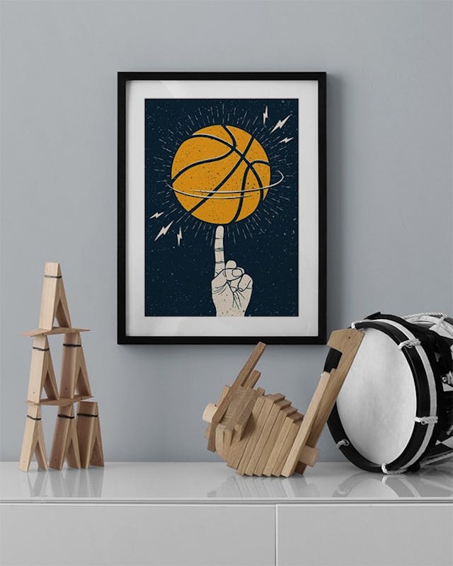 Basketball Spinn Poster - Rotierender Basketball - desenio.de