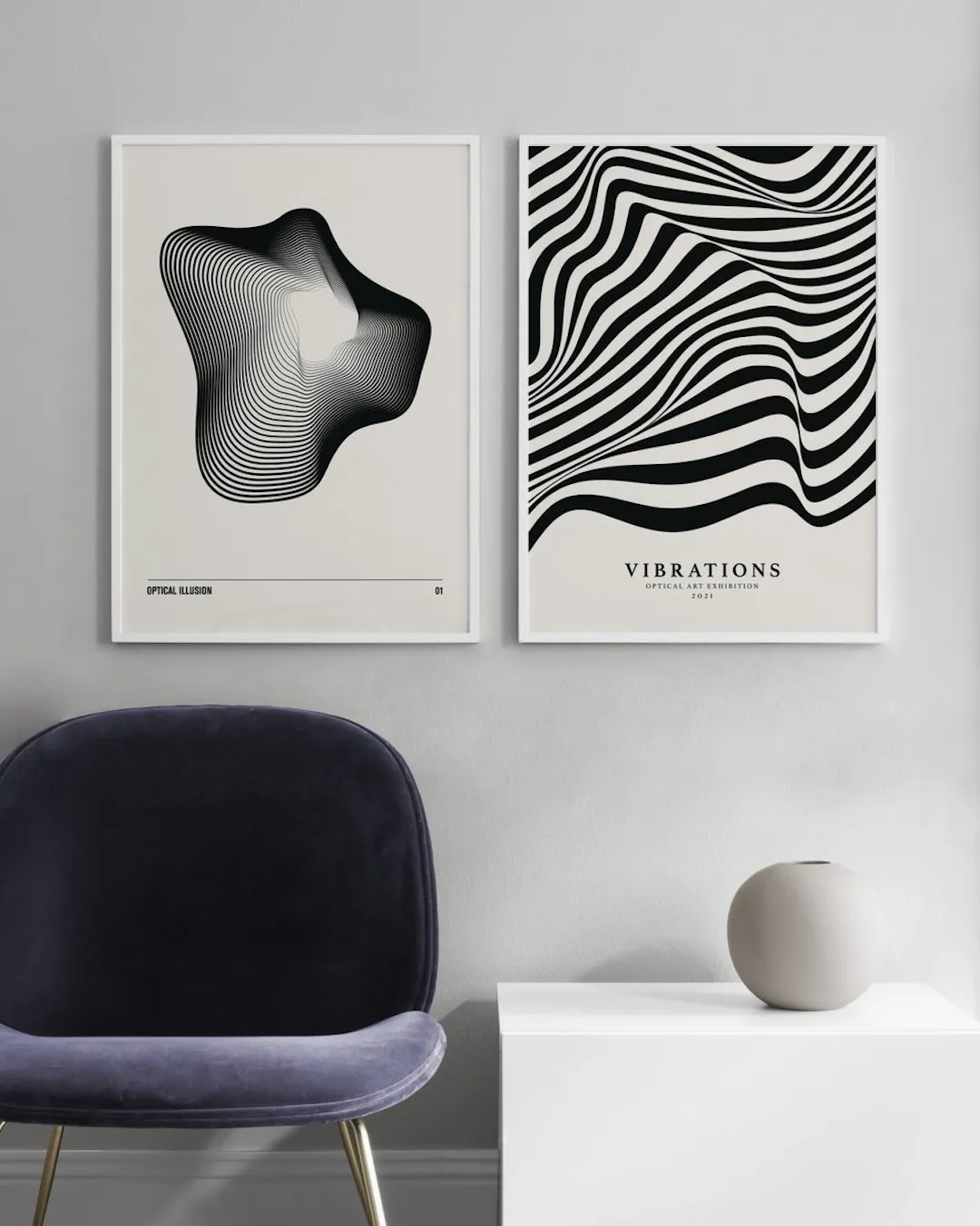 Vibrations Poster - Schwarze Vibrationen - desenio.de