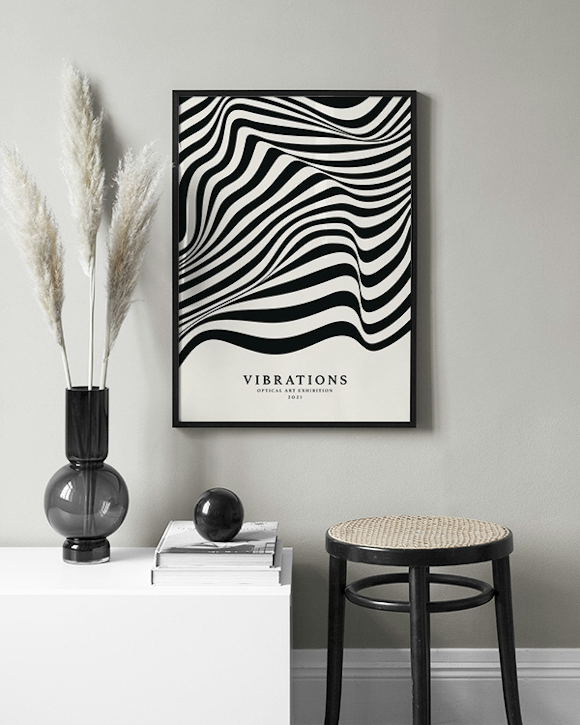 Vibrations Poster - Schwarze Vibrationen - desenio.de