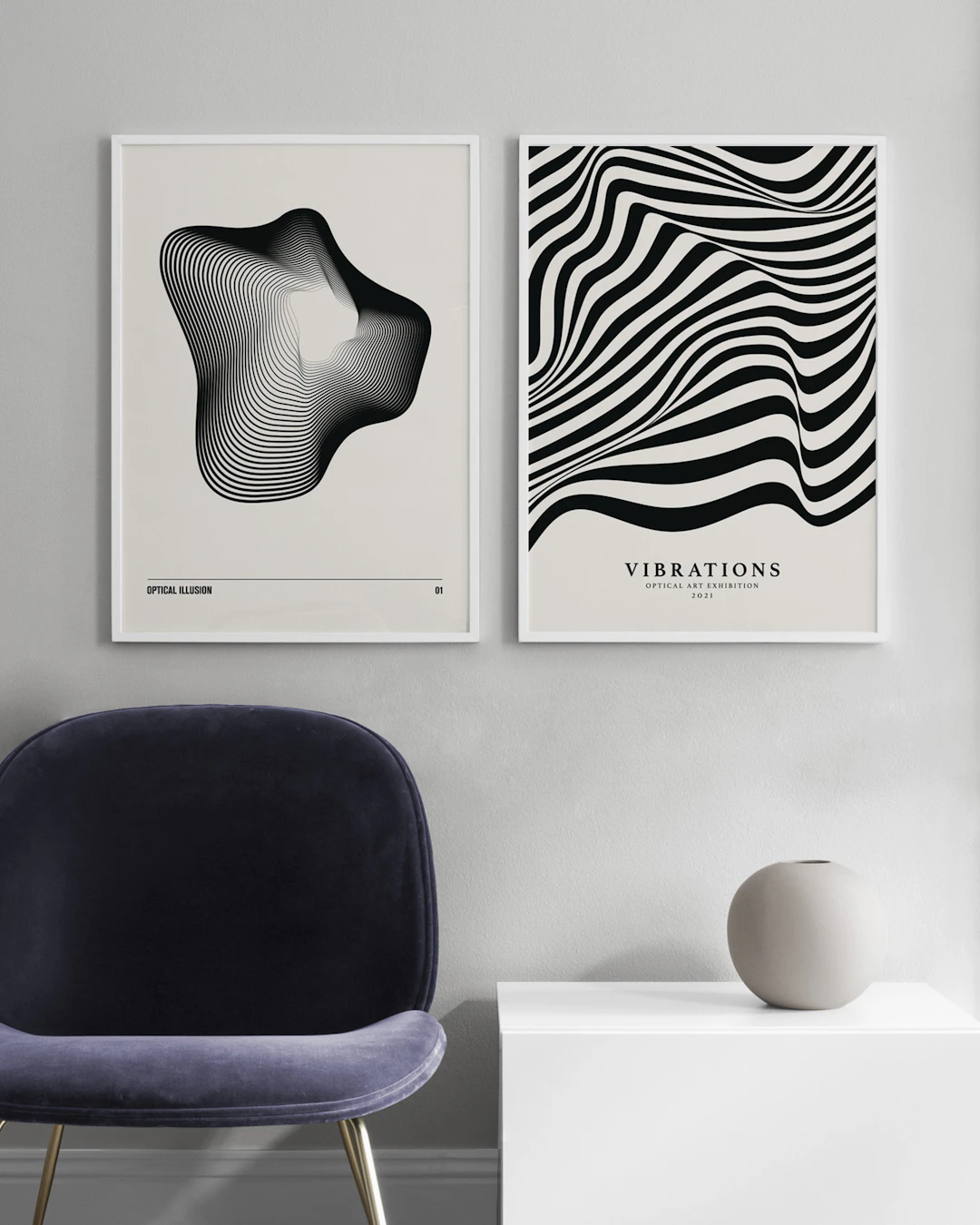 Vibrations Poster - Schwarze Vibrationen - desenio.de