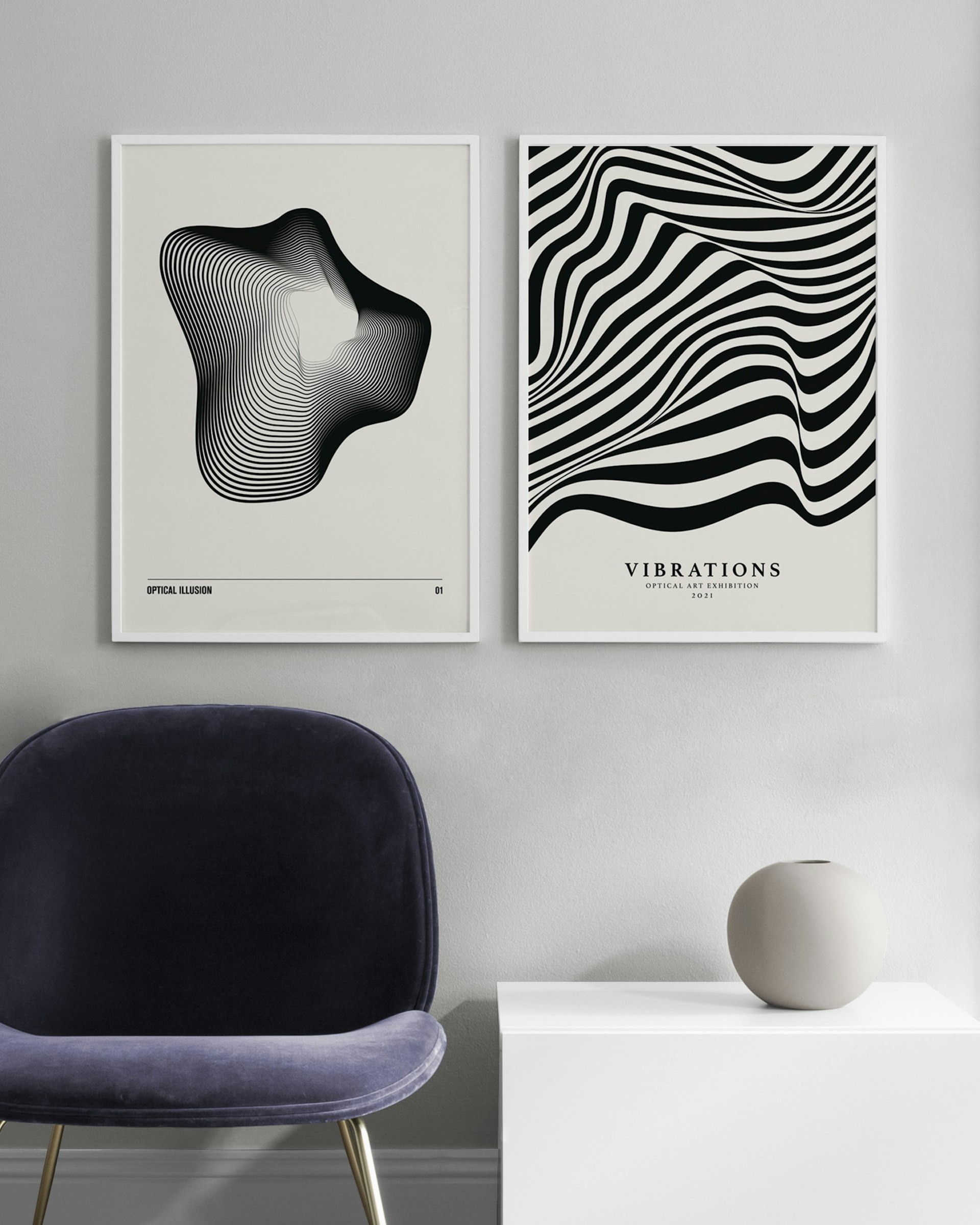 Vibrations Poster - Schwarze Vibrationen - desenio.de