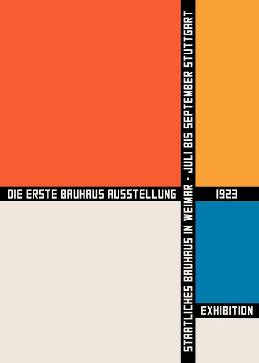 Bauhaus Geometric Color Blocks Poster - Blocos de cores Bauhaus ...
