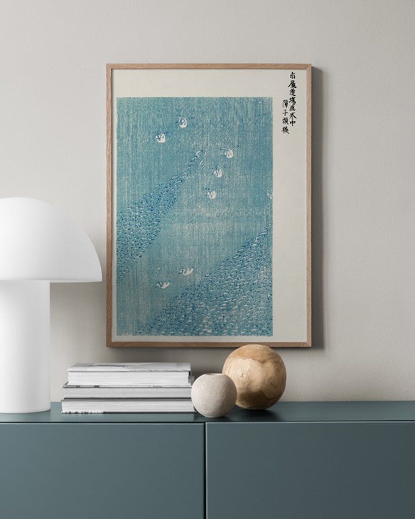 Taguchi Tomoki - Yatsuo no Tsubaki Poster - Blue abstract painting ...