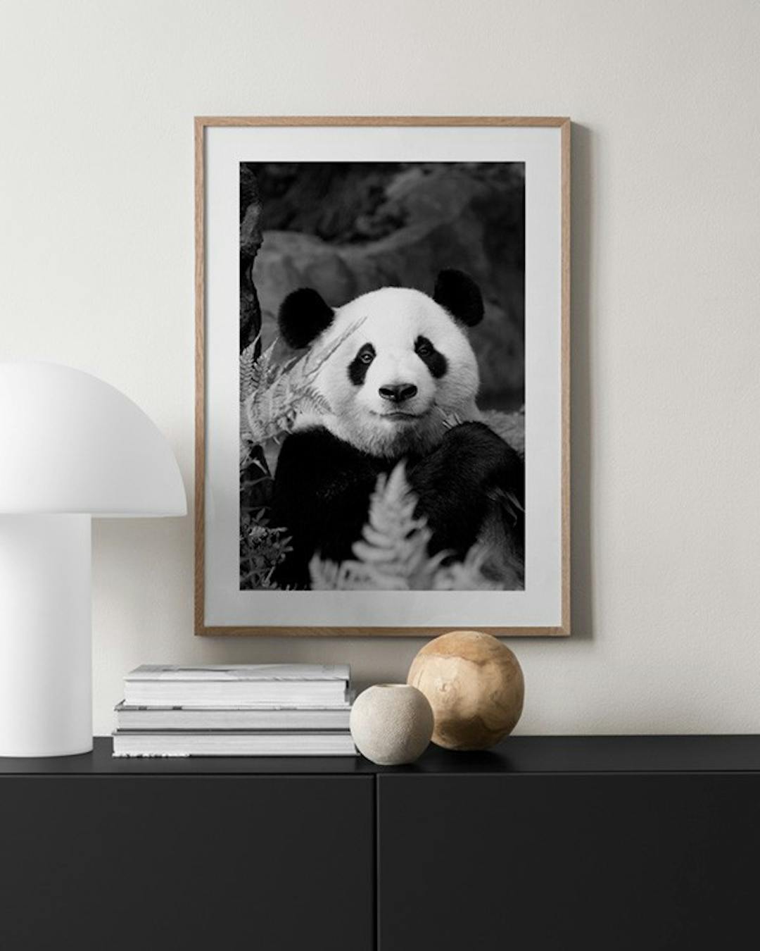 Giant Panda Poster - Black and white panda - desenio.com