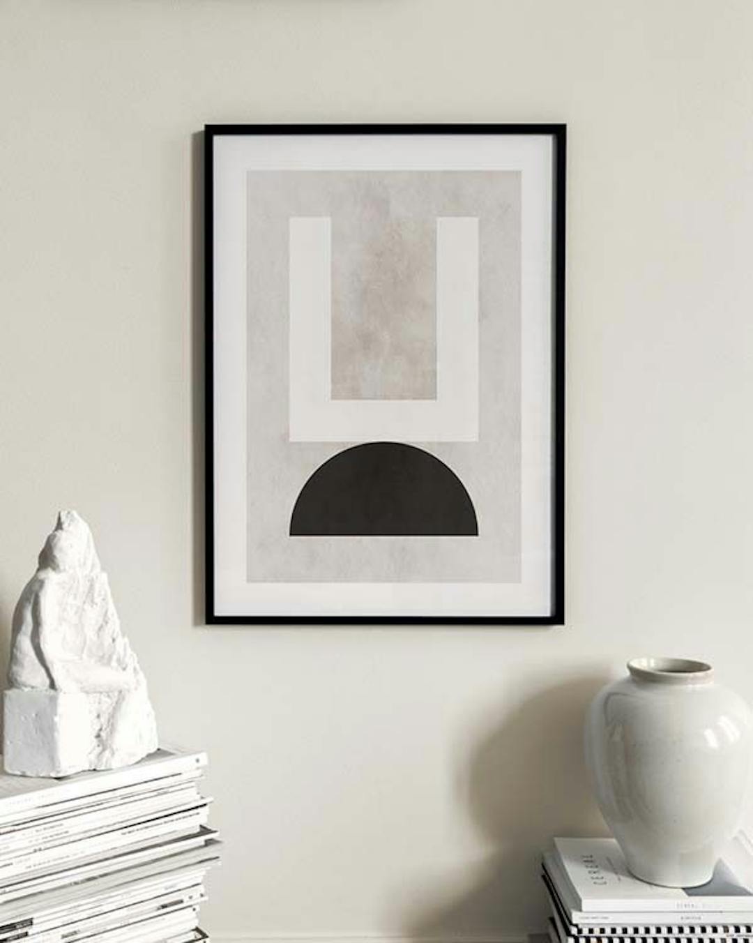 Rustic Shapes Poster - Rustic shapes on beige - desenio.co.uk