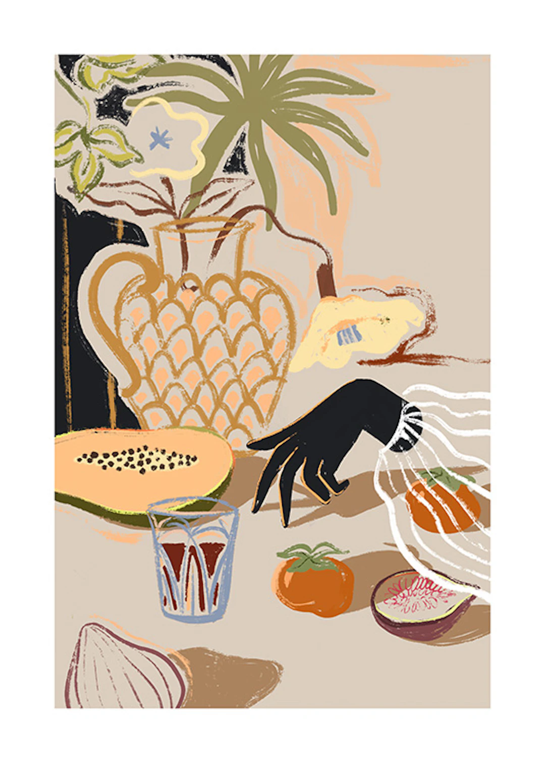 Laura Page - Coffee and Peaches Poster
