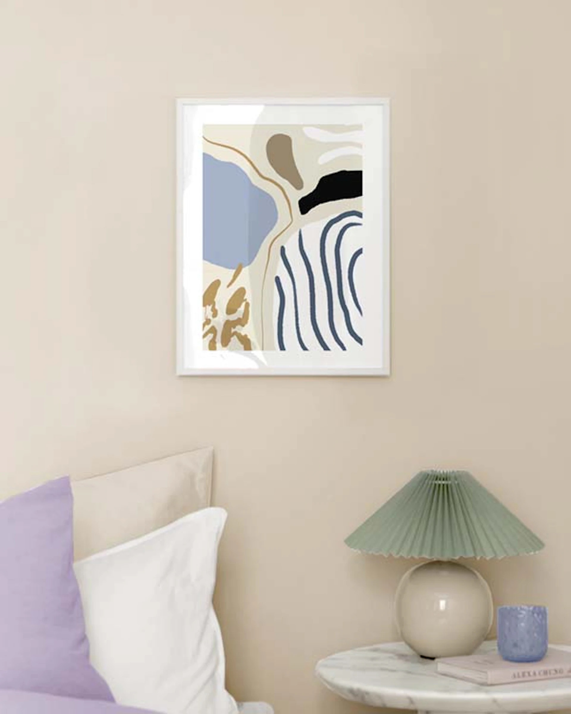Abstract Blue Stripes No2 Poster - Rayas azules abstractas - desenio.es