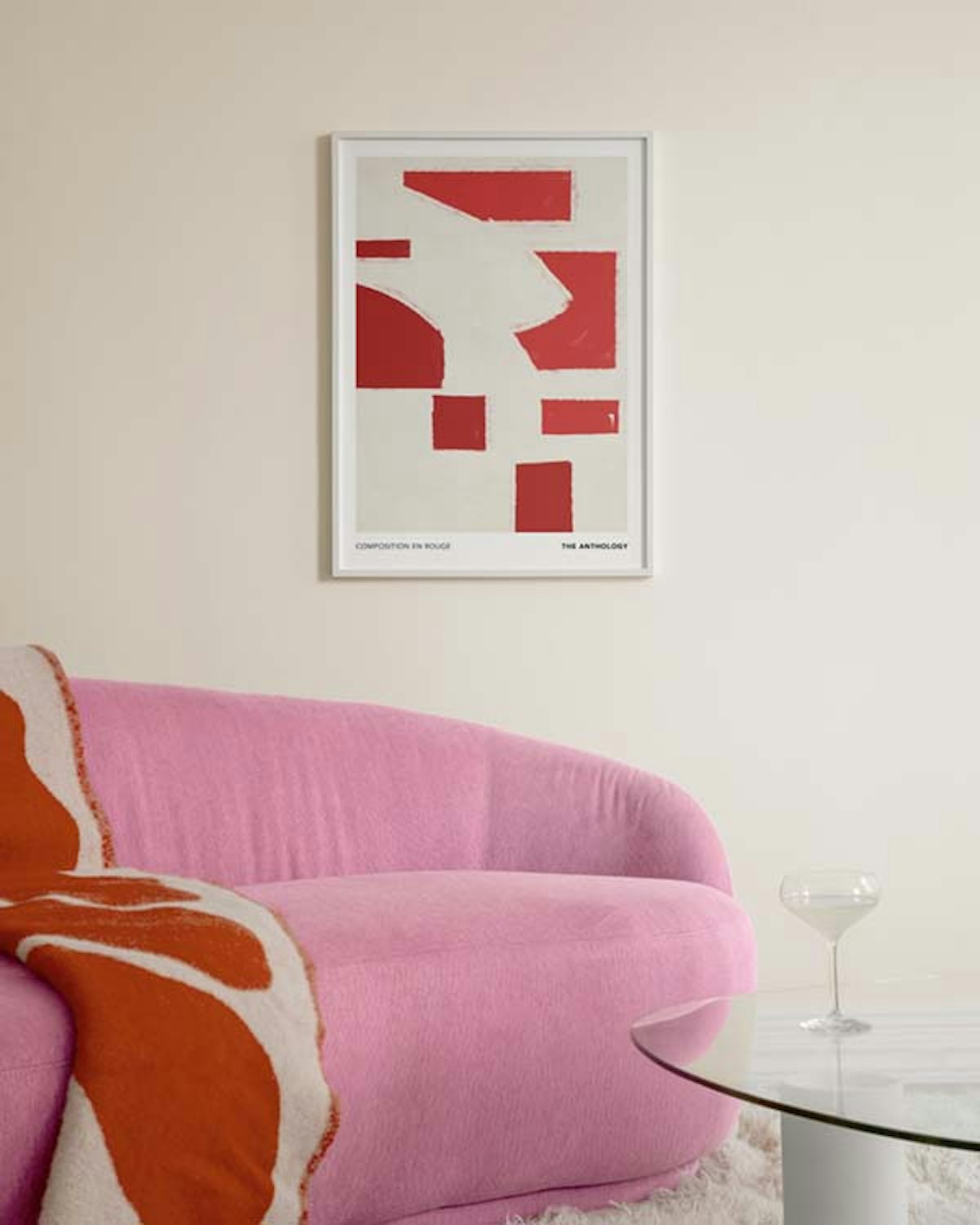 En Rouge No1 Plakat - Kształty czerwonych bloków - desenio.pl