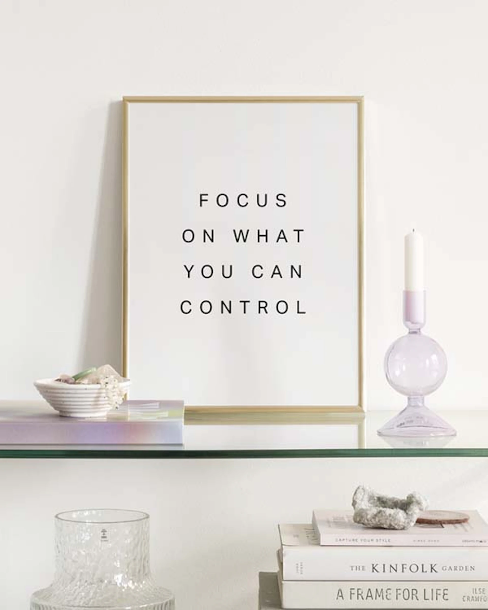 Focus Affiche - Citation texte sur beige - desenio.fr