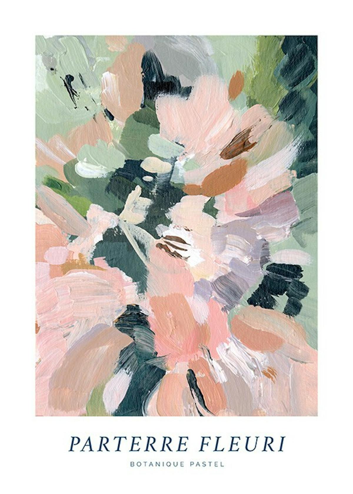 Parterre Fleuri Affiche - Peinture de fleurs en abstrait - Desenio.ca