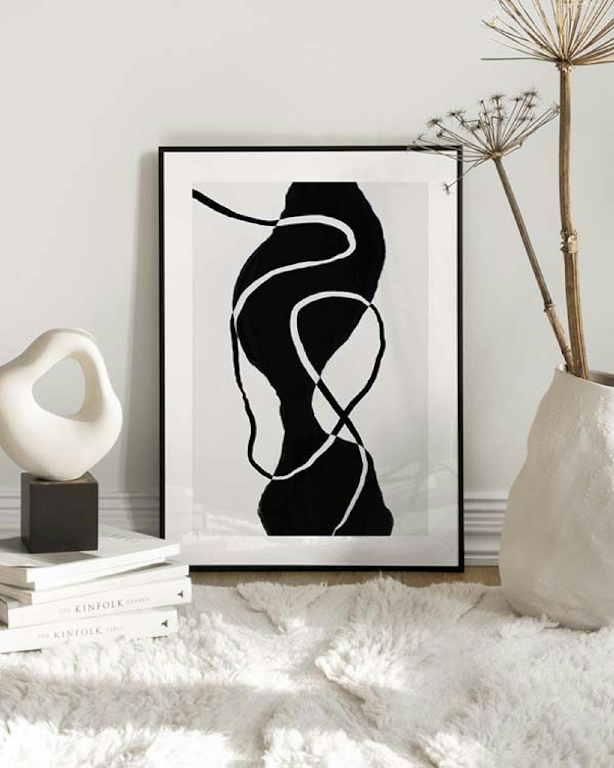 Black Abstract Shapes No1 Poster - Abstract shapes in black - desenio.co.uk