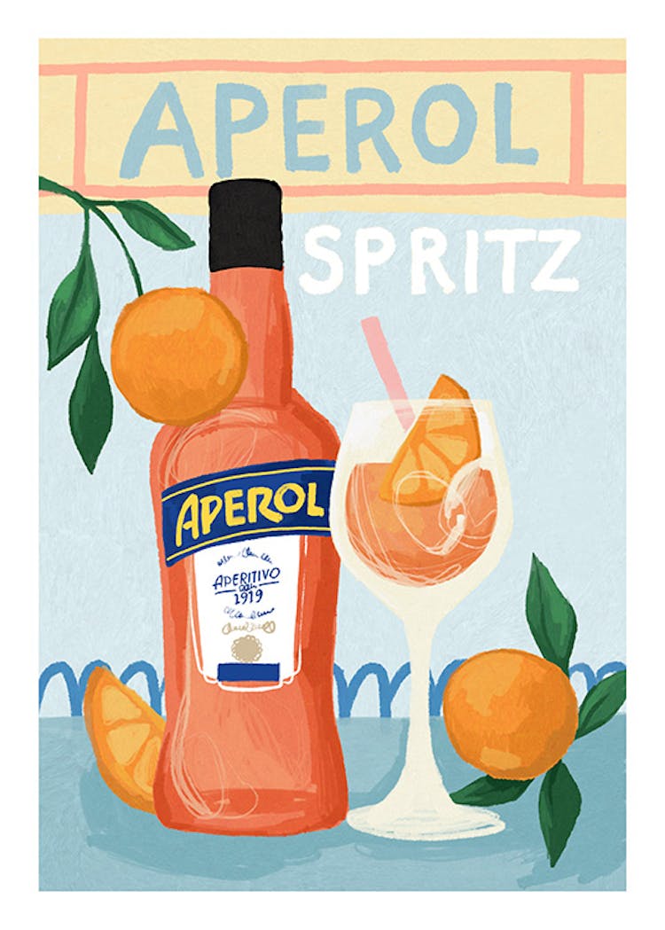 Aperol Spritz Poster - Aperol cocktail - desenio.nl